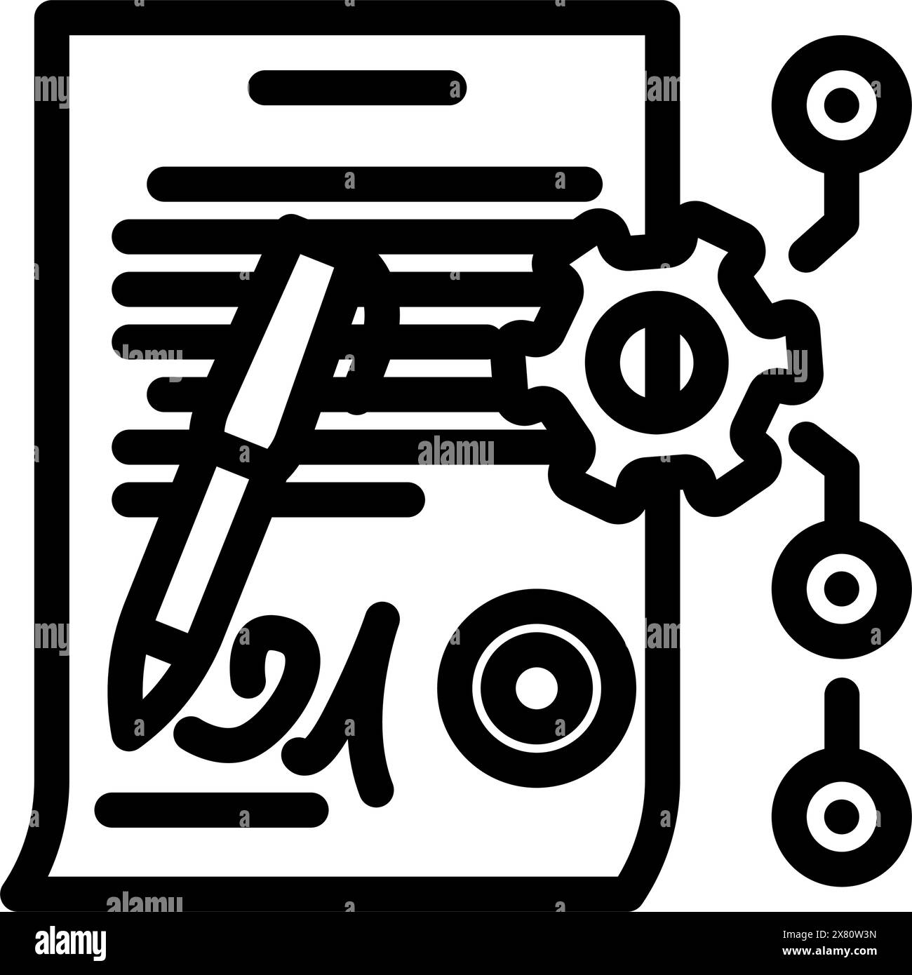 contract management business process line icon vector illustration Stock Vector Image & Art - Alamy