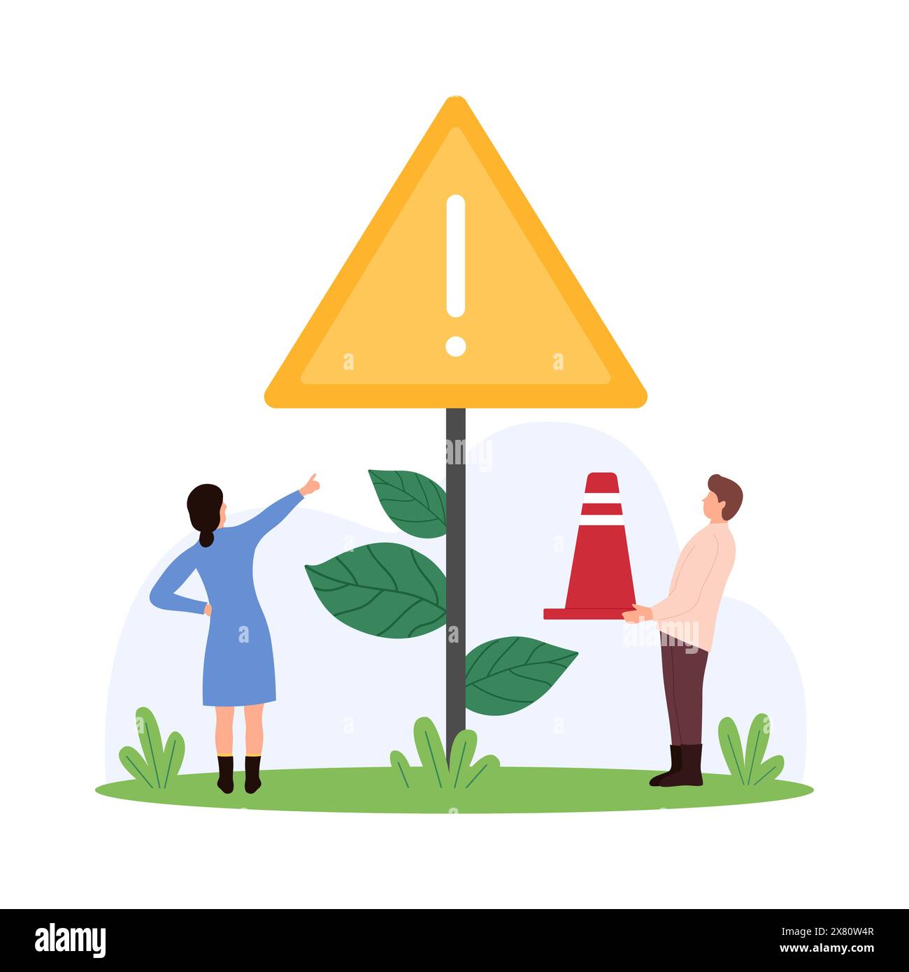 Attention, warning signal of important information, alarm stop message ...