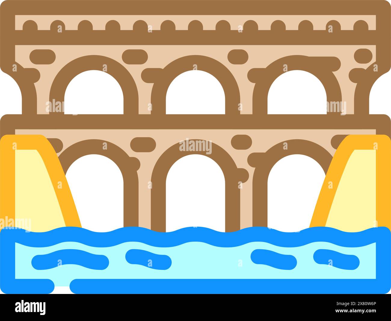 aqueduct bridge color icon vector illustration Stock Vector Image & Art ...