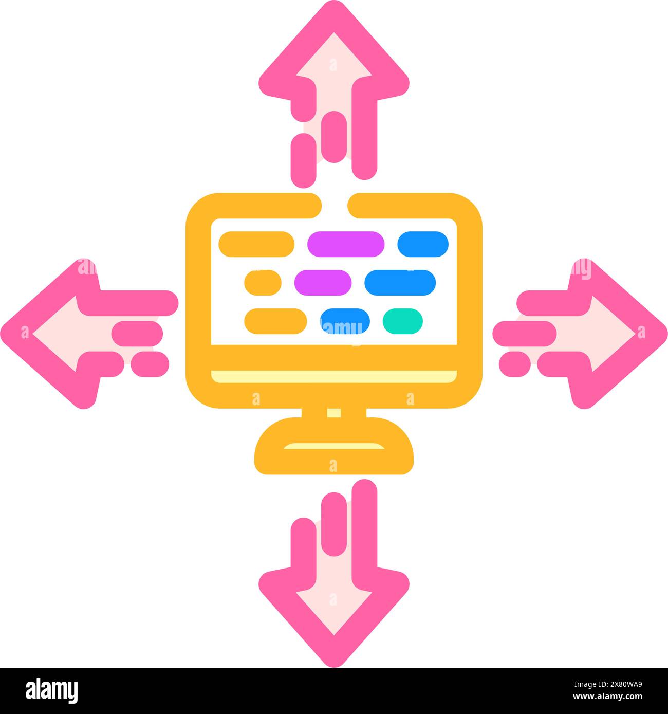 system deployment analyst color icon vector illustration Stock Vector ...