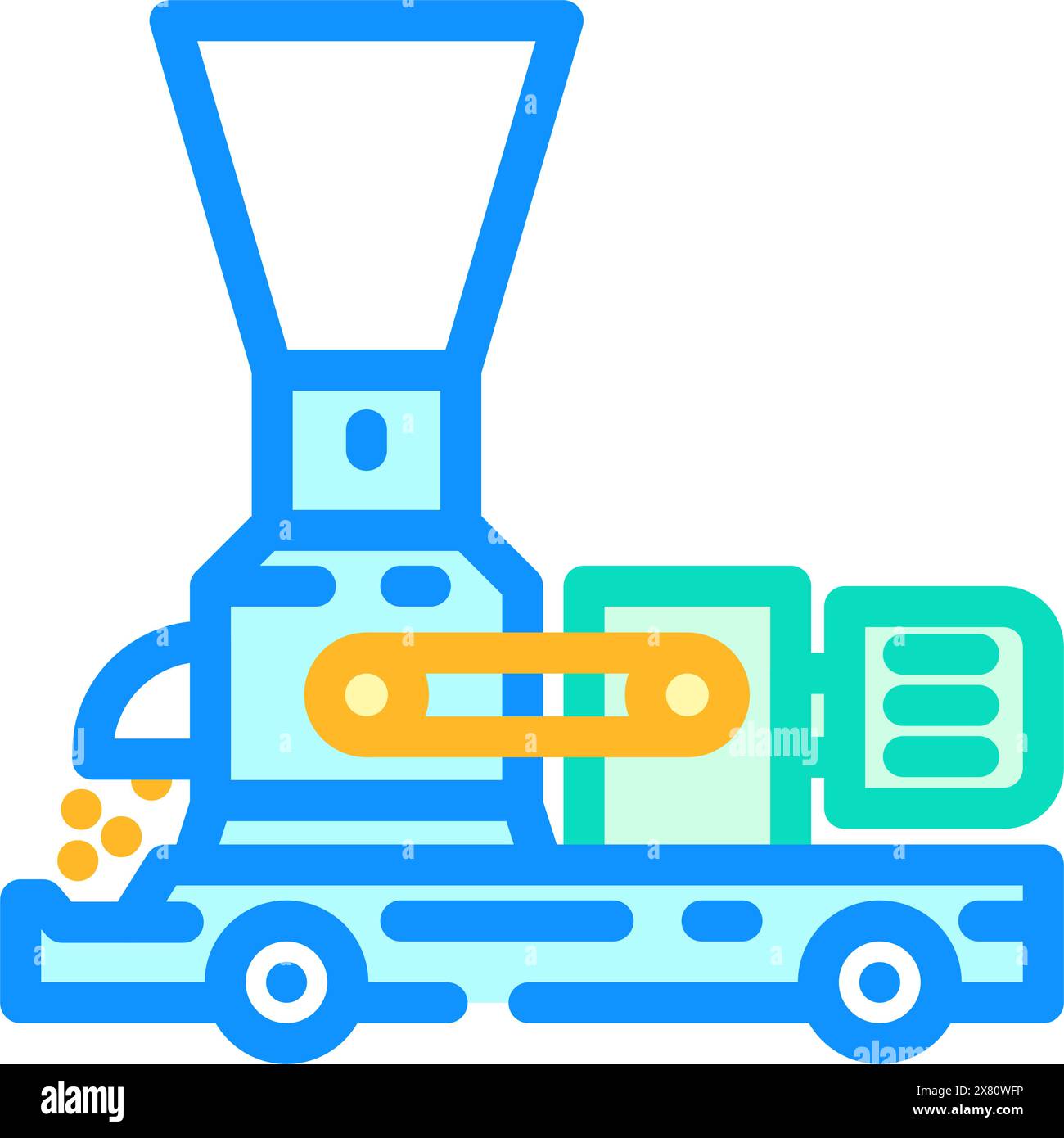 pellet mill wood pellets color icon vector illustration Stock Vector ...