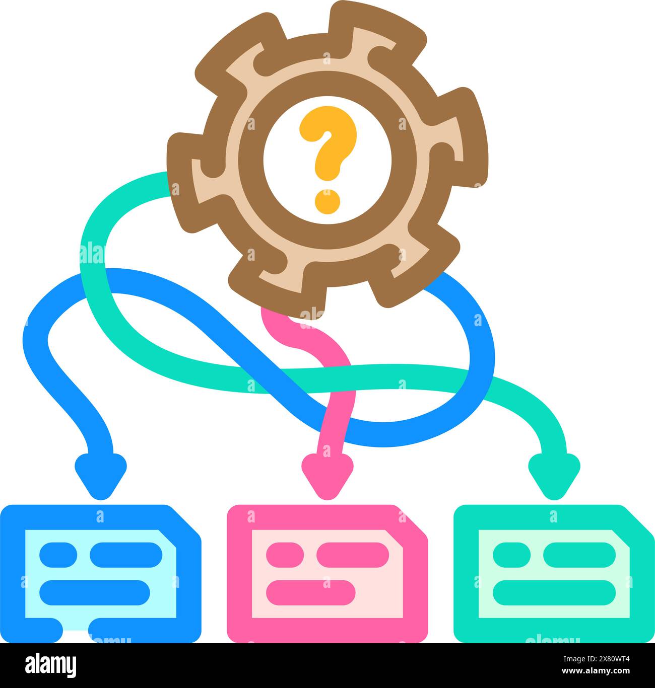 decision support analyst color icon vector illustration Stock Vector ...