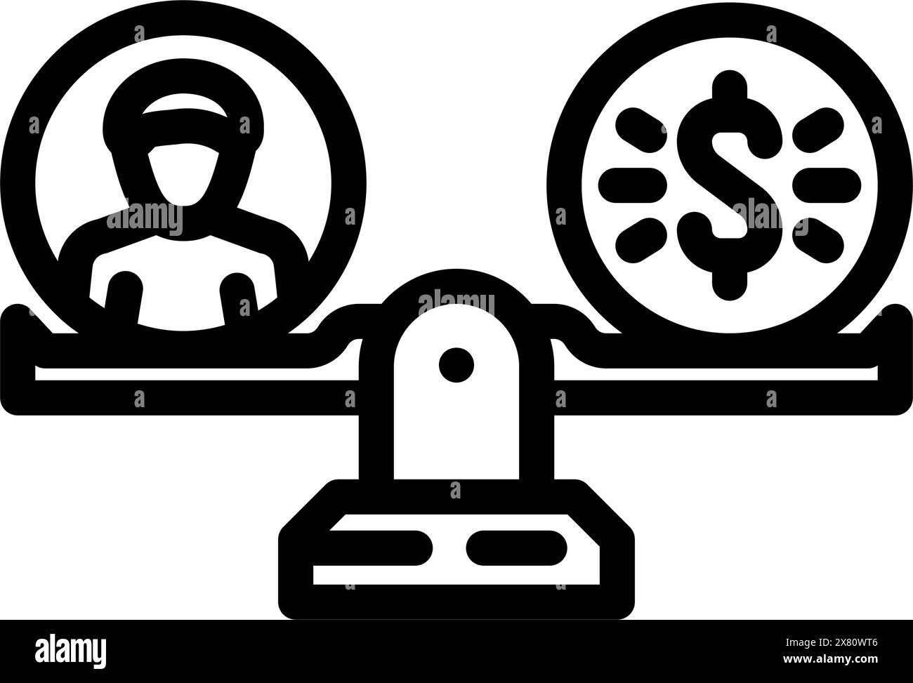 compensation management business line icon vector illustration Stock ...