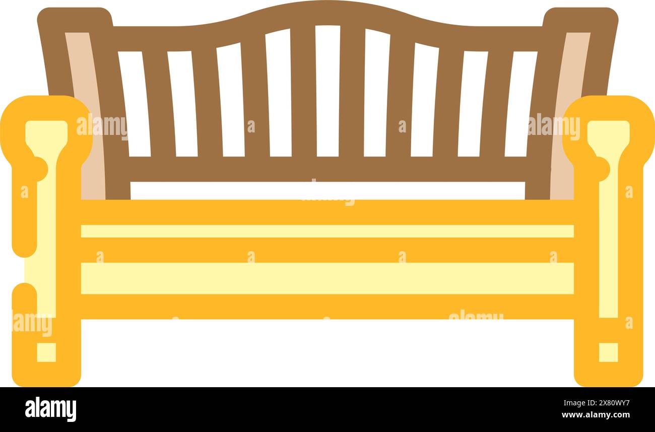 bench outdoor furniture color icon vector illustration Stock Vector ...