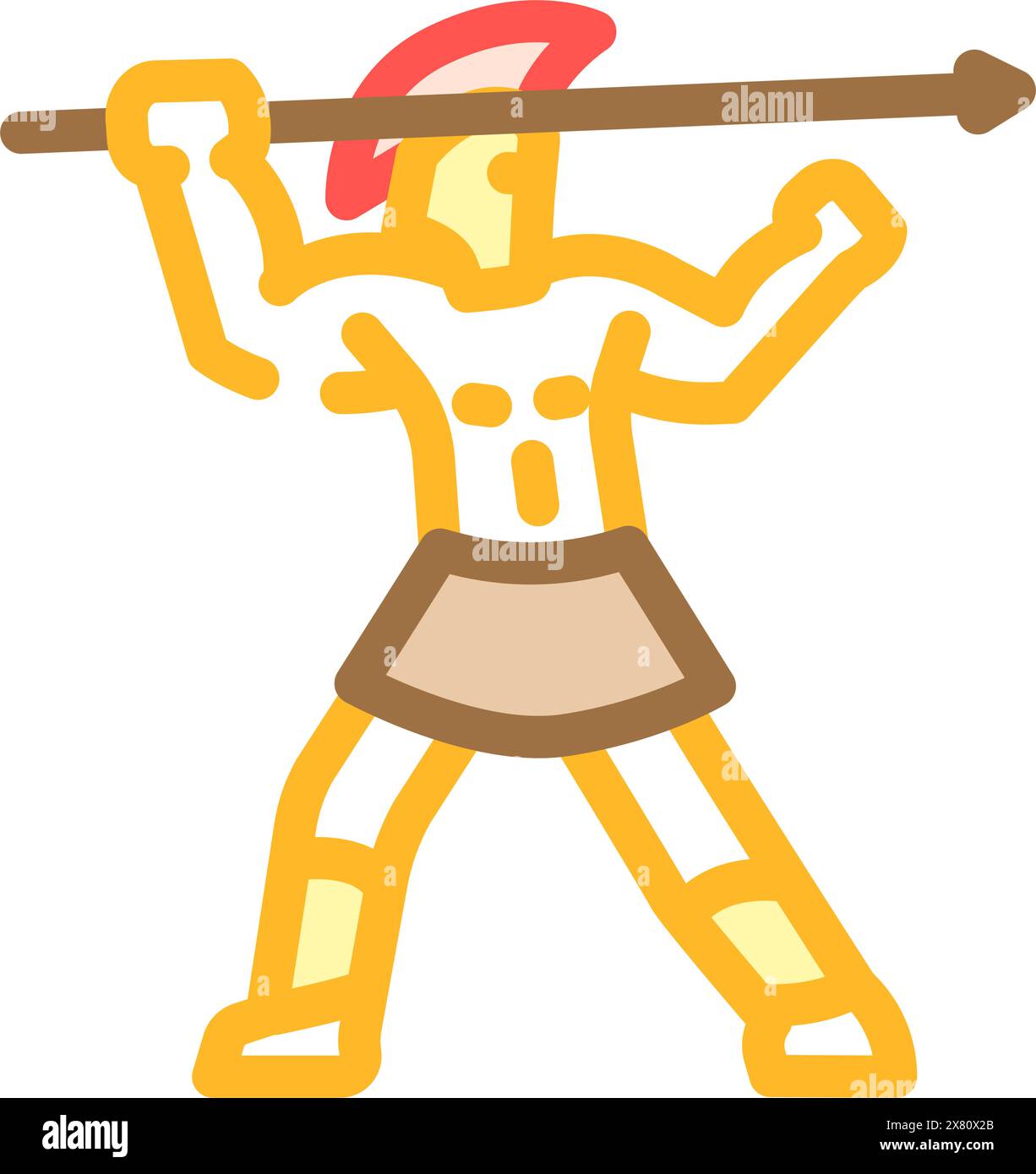 warior soldier roman greek color icon vector illustration Stock Vector ...