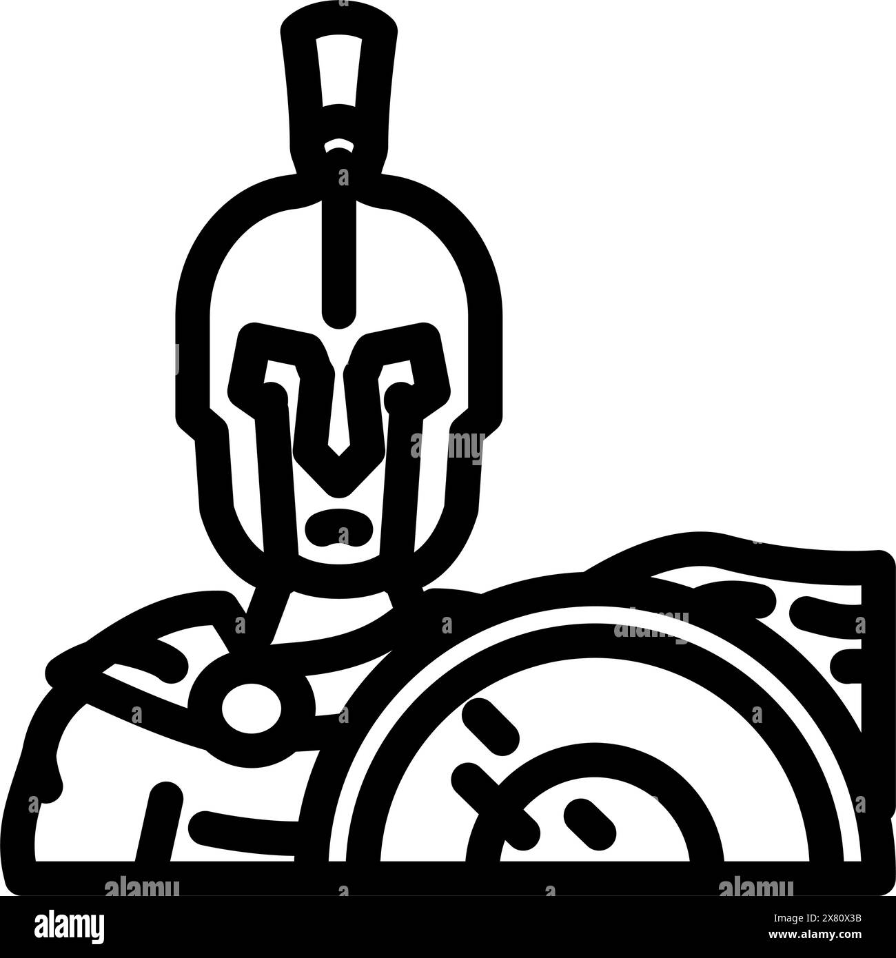gladiator sparta warrior line icon vector illustration Stock Vector ...