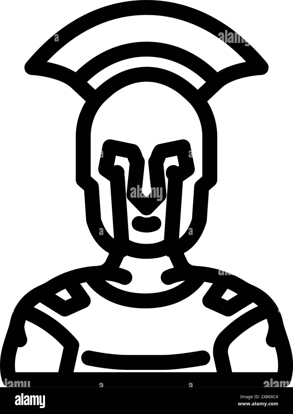 gladiator soldier roman greek line icon vector illustration Stock ...