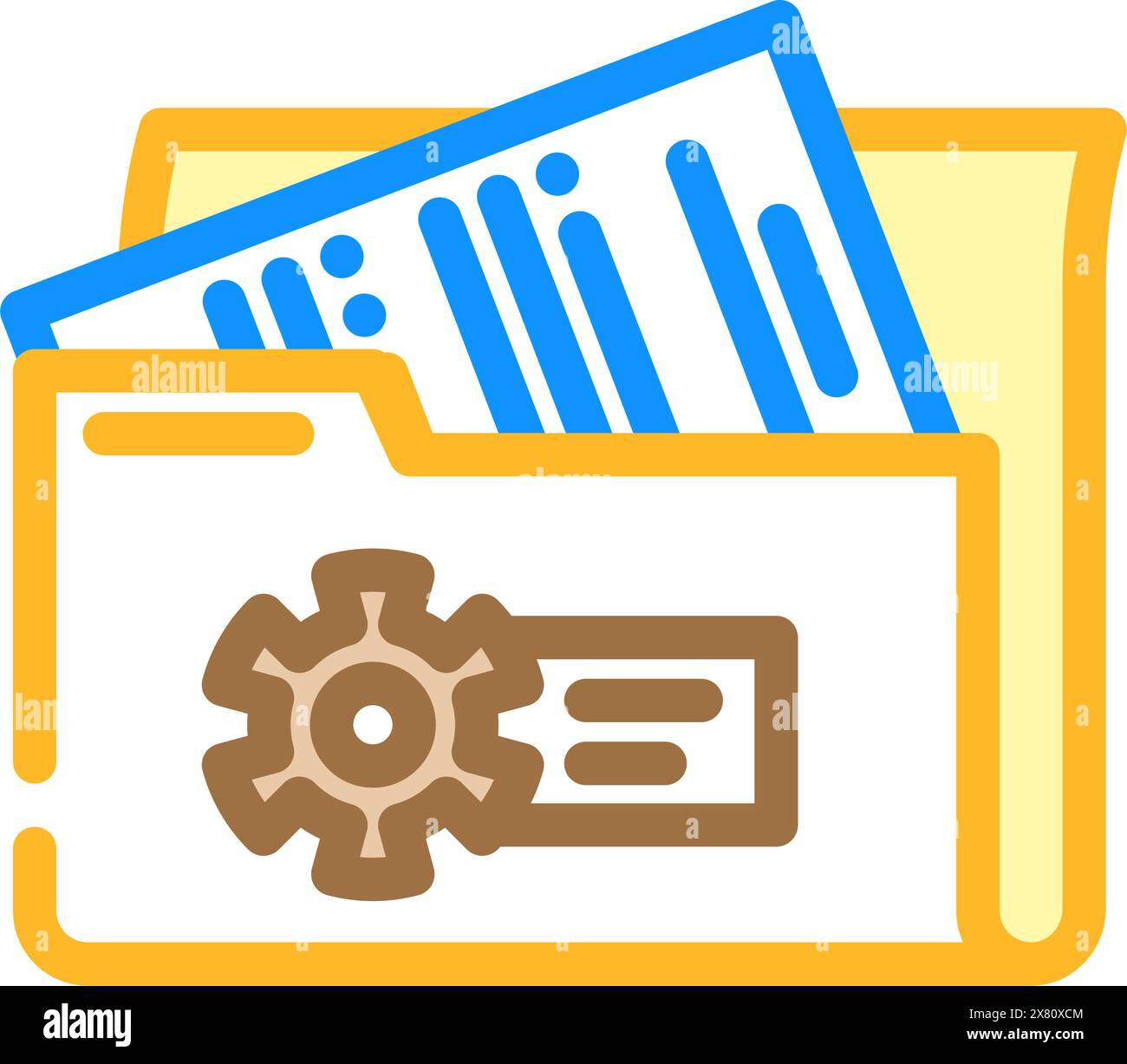 system documentation analyst color icon vector illustration Stock ...