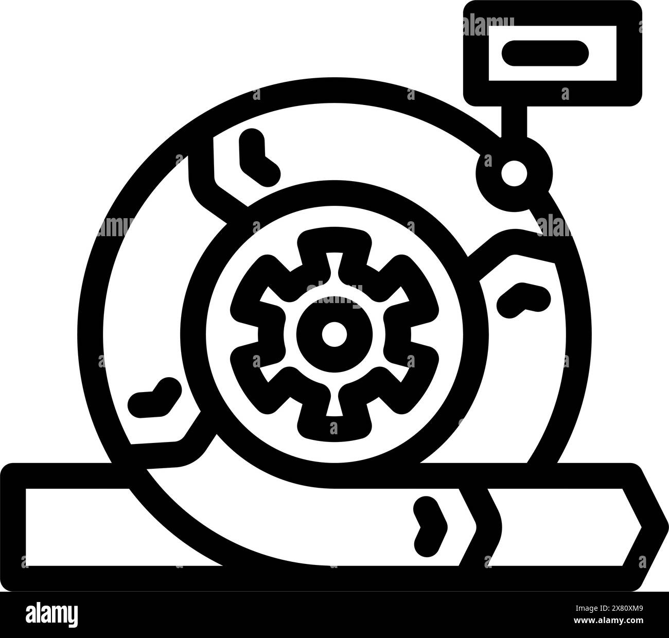 Agile Methodology Analyst Line Icon Vector Illustration Stock Vector