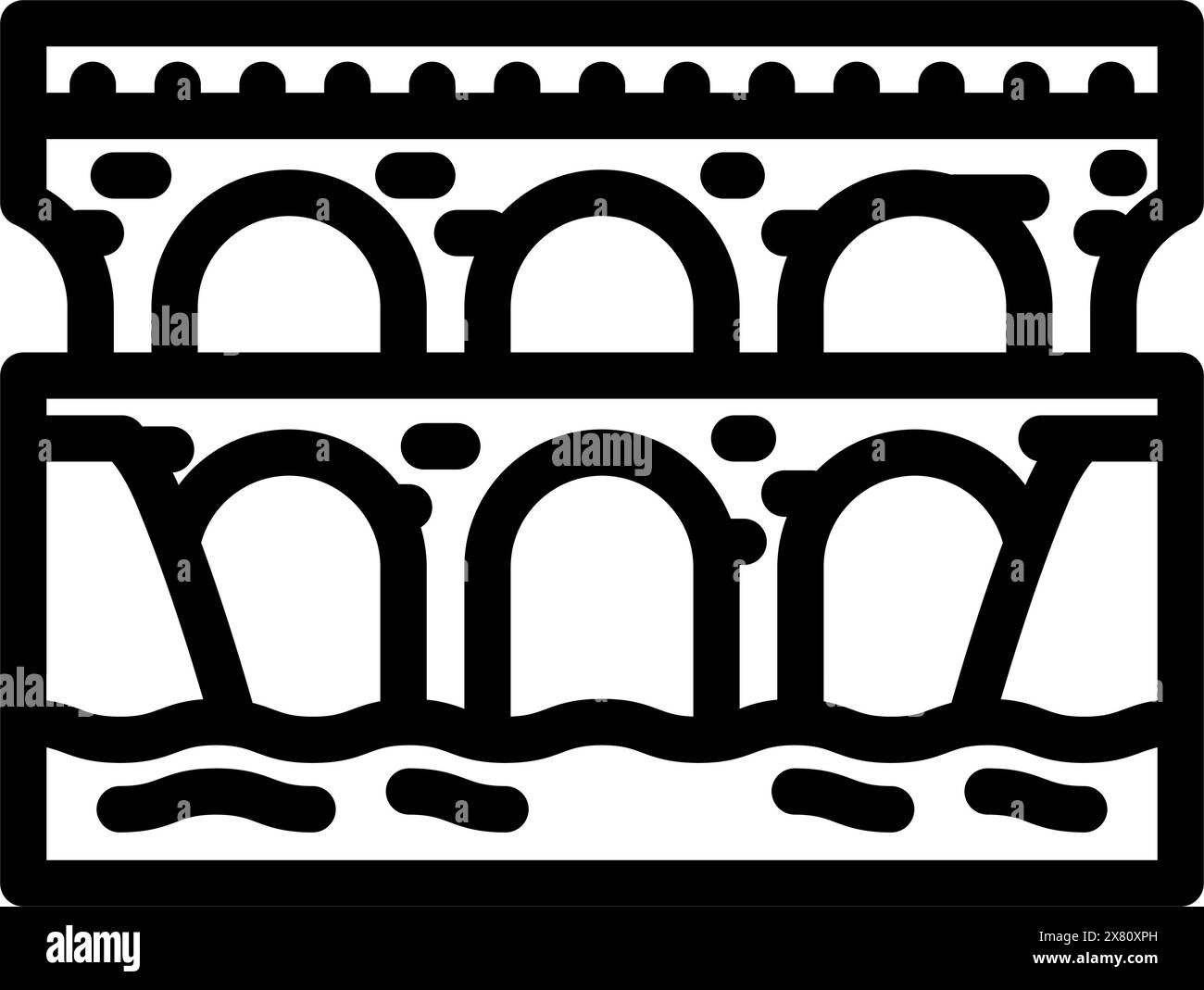 aqueduct bridge line icon vector illustration Stock Vector Image & Art ...