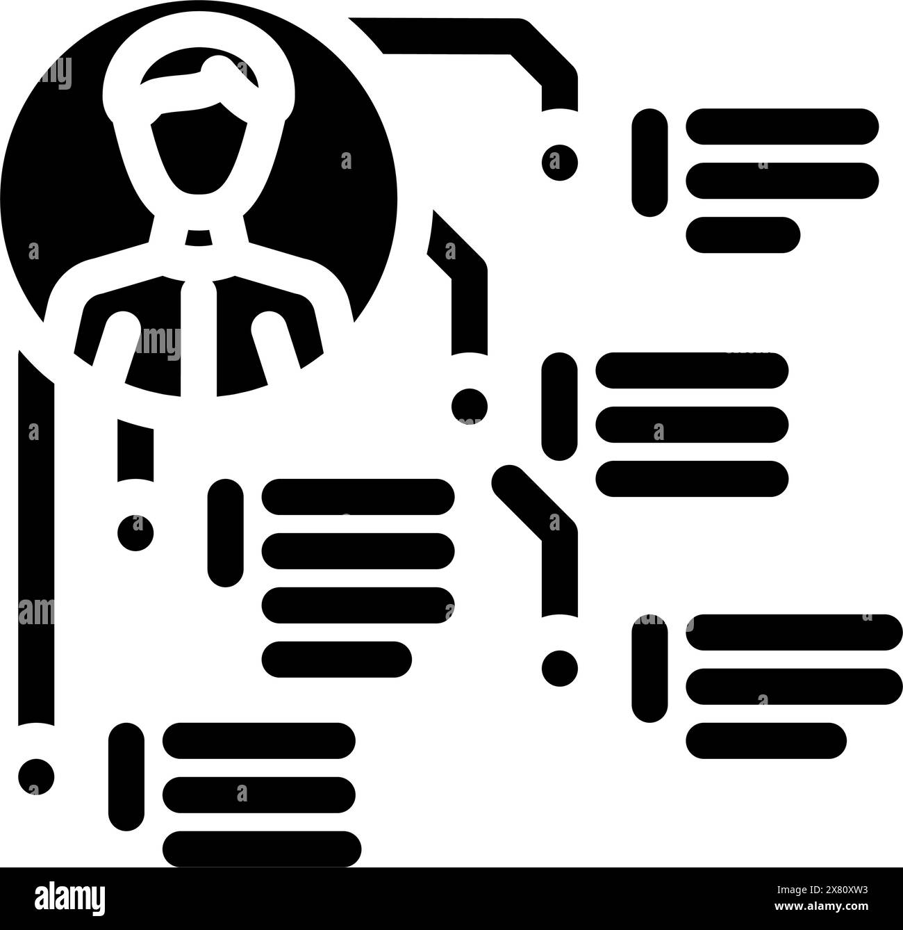 performance appraisal business process glyph icon vector illustration ...