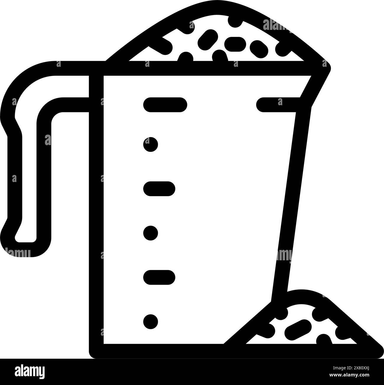 granules wood pellets line icon vector illustration Stock Vector Image ...