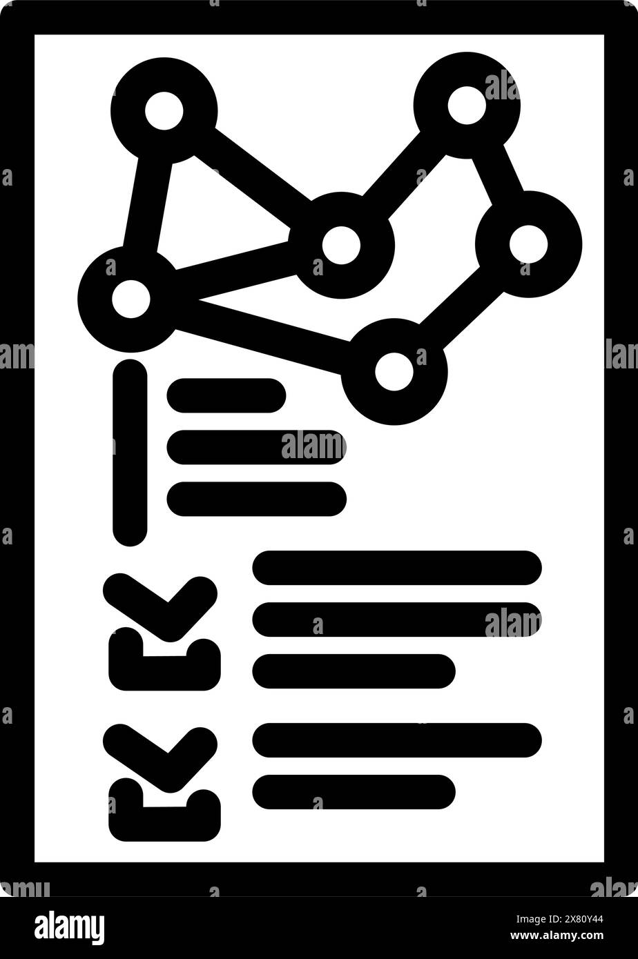 Requirement Gathering Analyst Line Icon Vector Illustration Stock