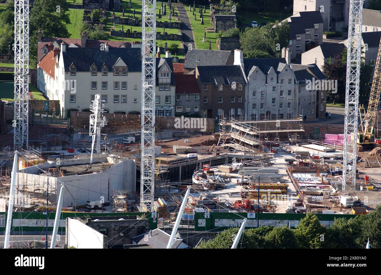 The new Scottish Parliament building under construction at Holyrood ...