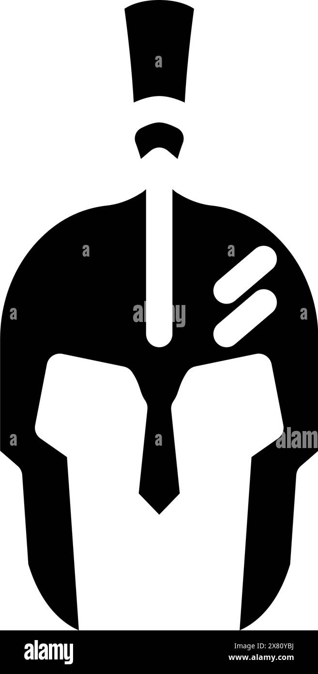 helmet battle spartan roman glyph icon vector illustration Stock Vector ...