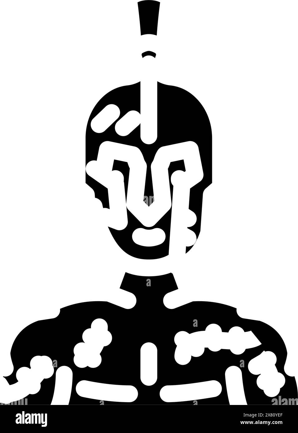 gladiator battle spartan roman glyph icon vector illustration Stock ...