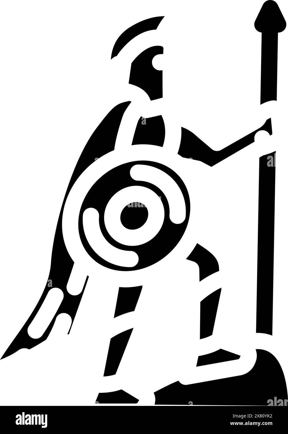 warior sparta glyph icon vector illustration Stock Vector Image & Art ...