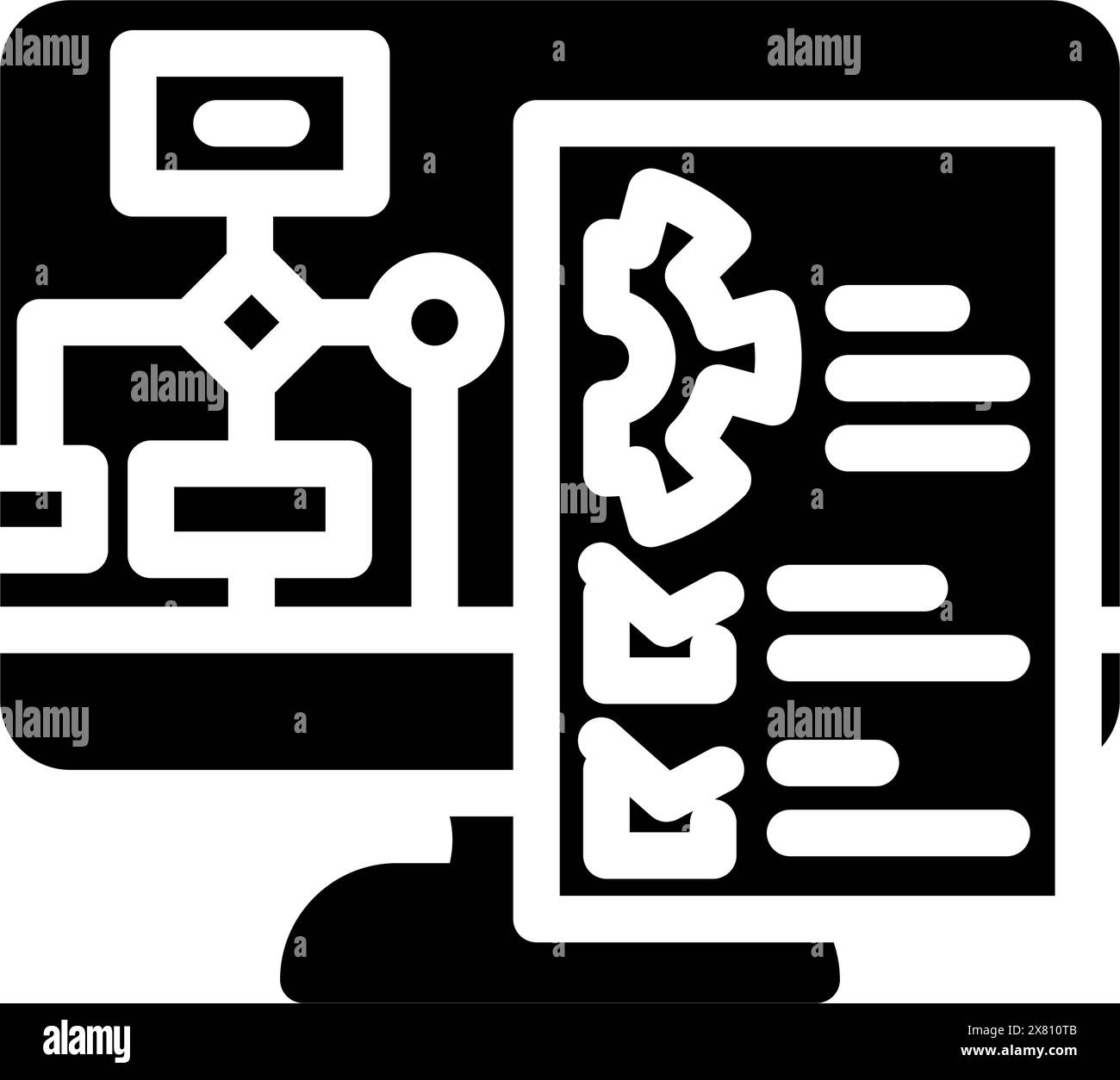 system evaluation analyst glyph icon vector illustration Stock Vector ...