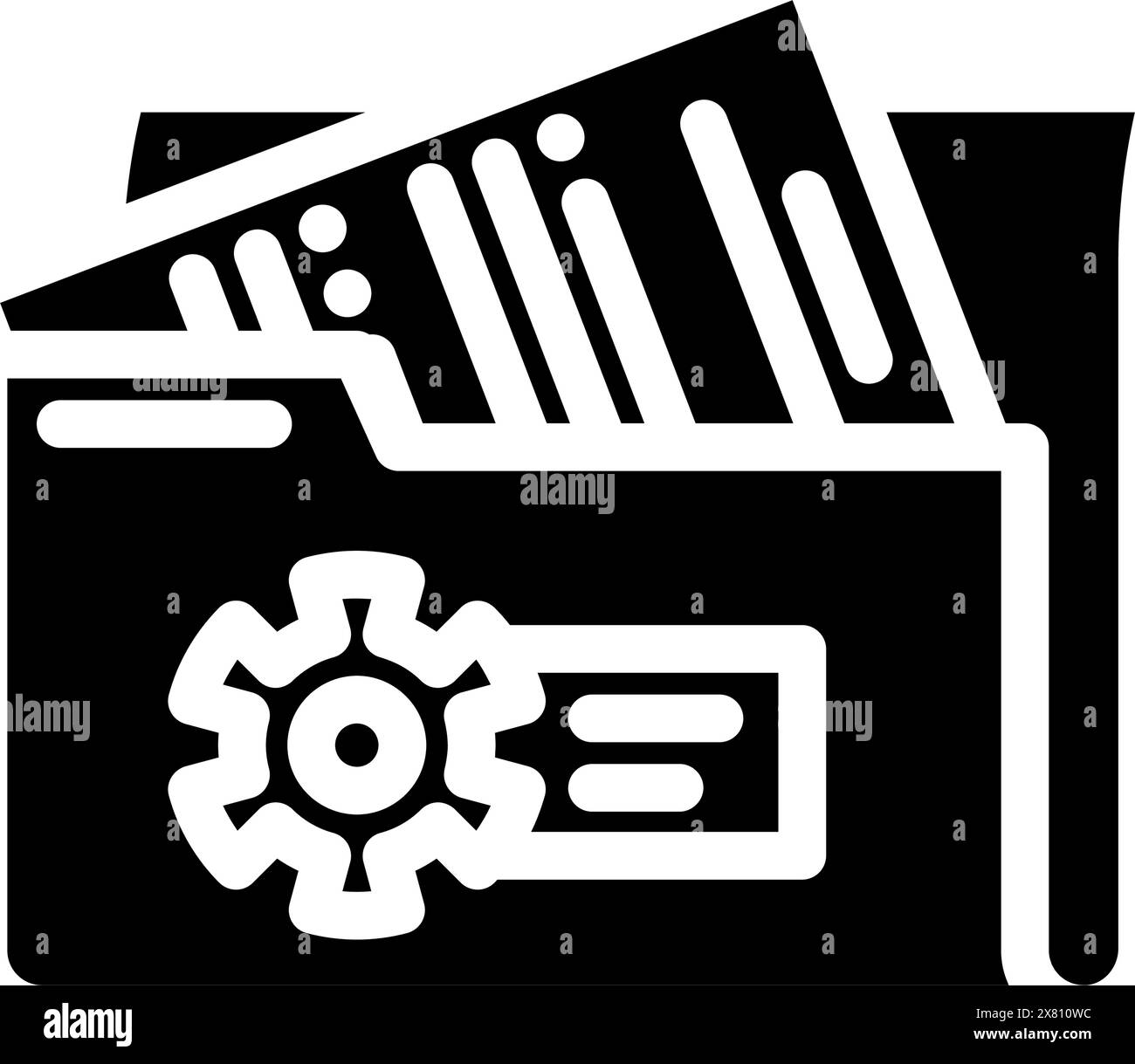system documentation analyst glyph icon vector illustration Stock ...