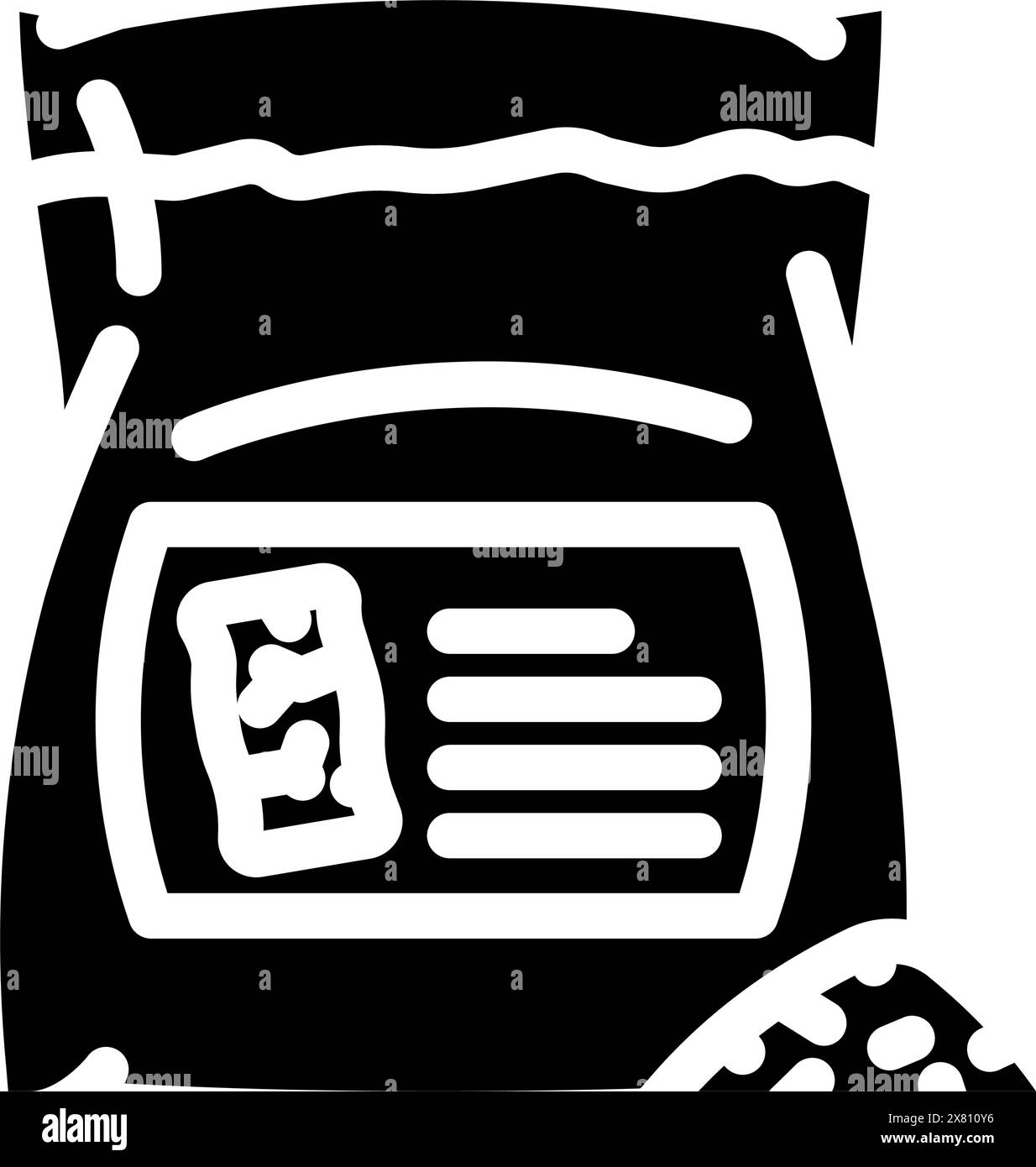 packaging wood pellets glyph icon vector illustration Stock Vector ...