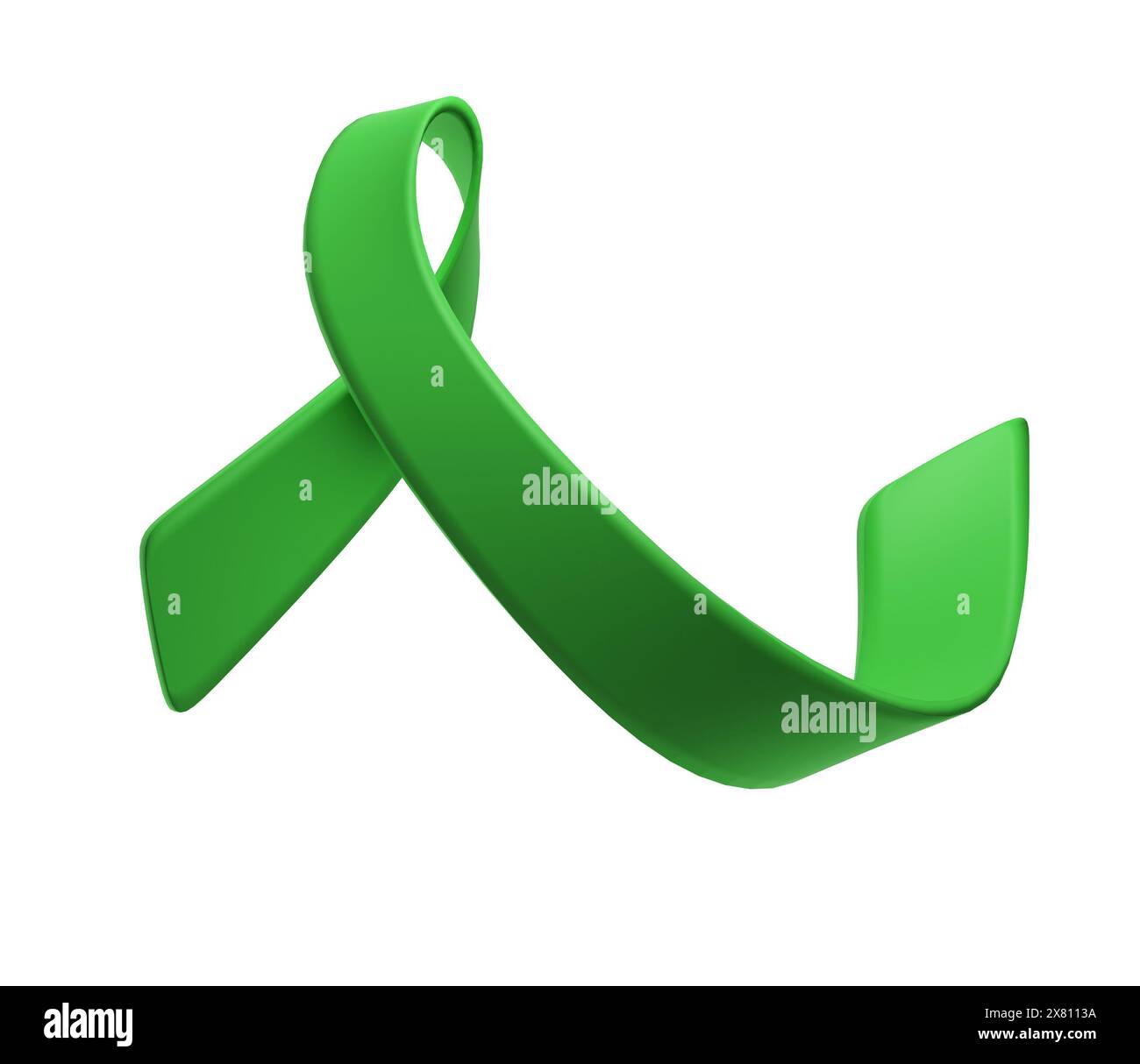 Green ribbon liver cancer awareness symbol. Scoliosis awareness day ...