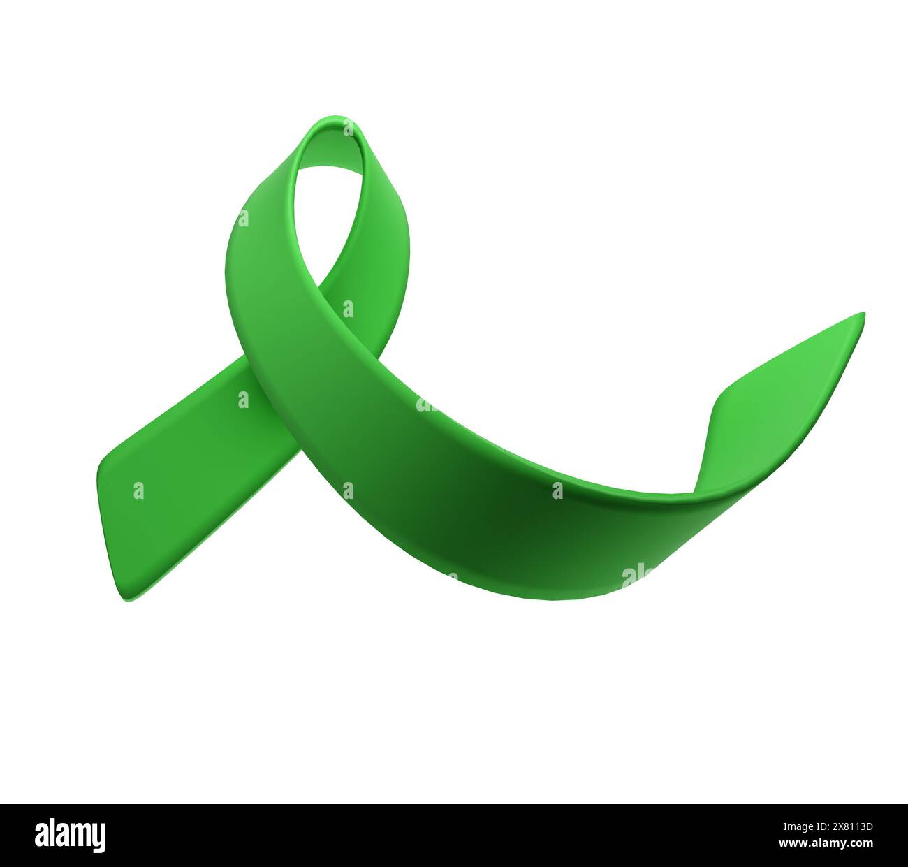 Green ribbon liver cancer awareness symbol. Scoliosis awareness day ...