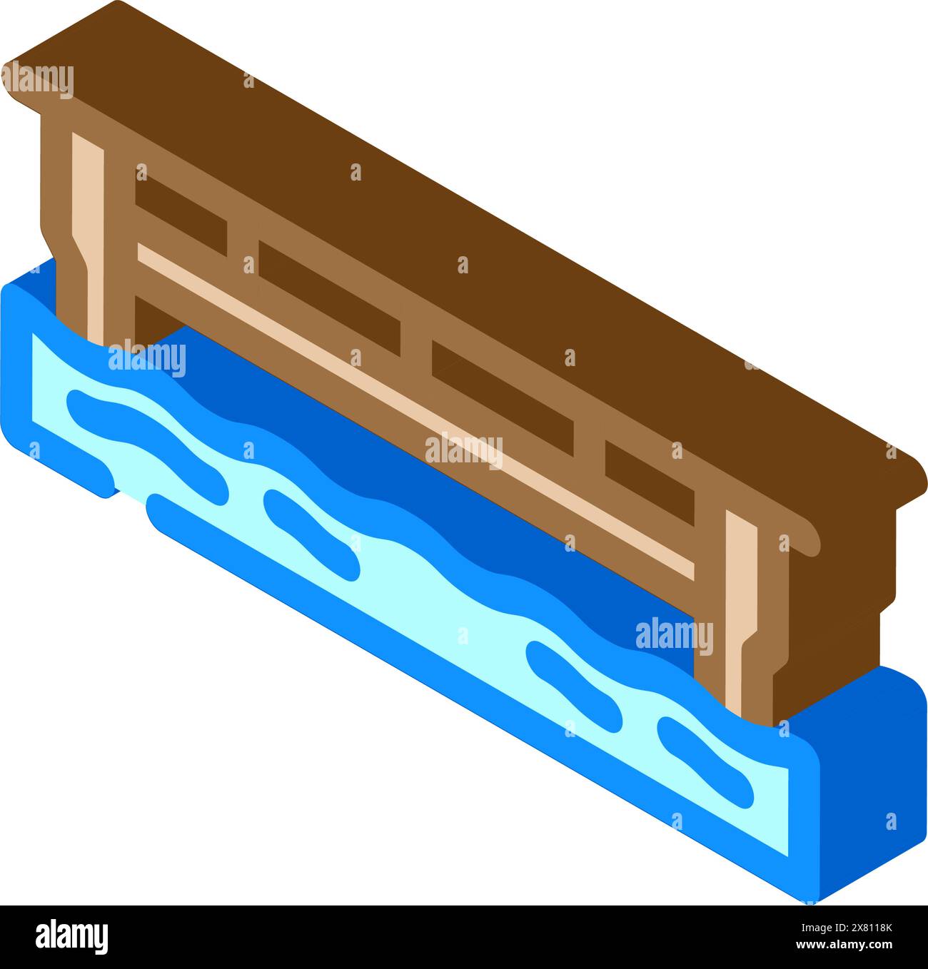 plate girder bridge isometric icon vector illustration Stock Vector ...