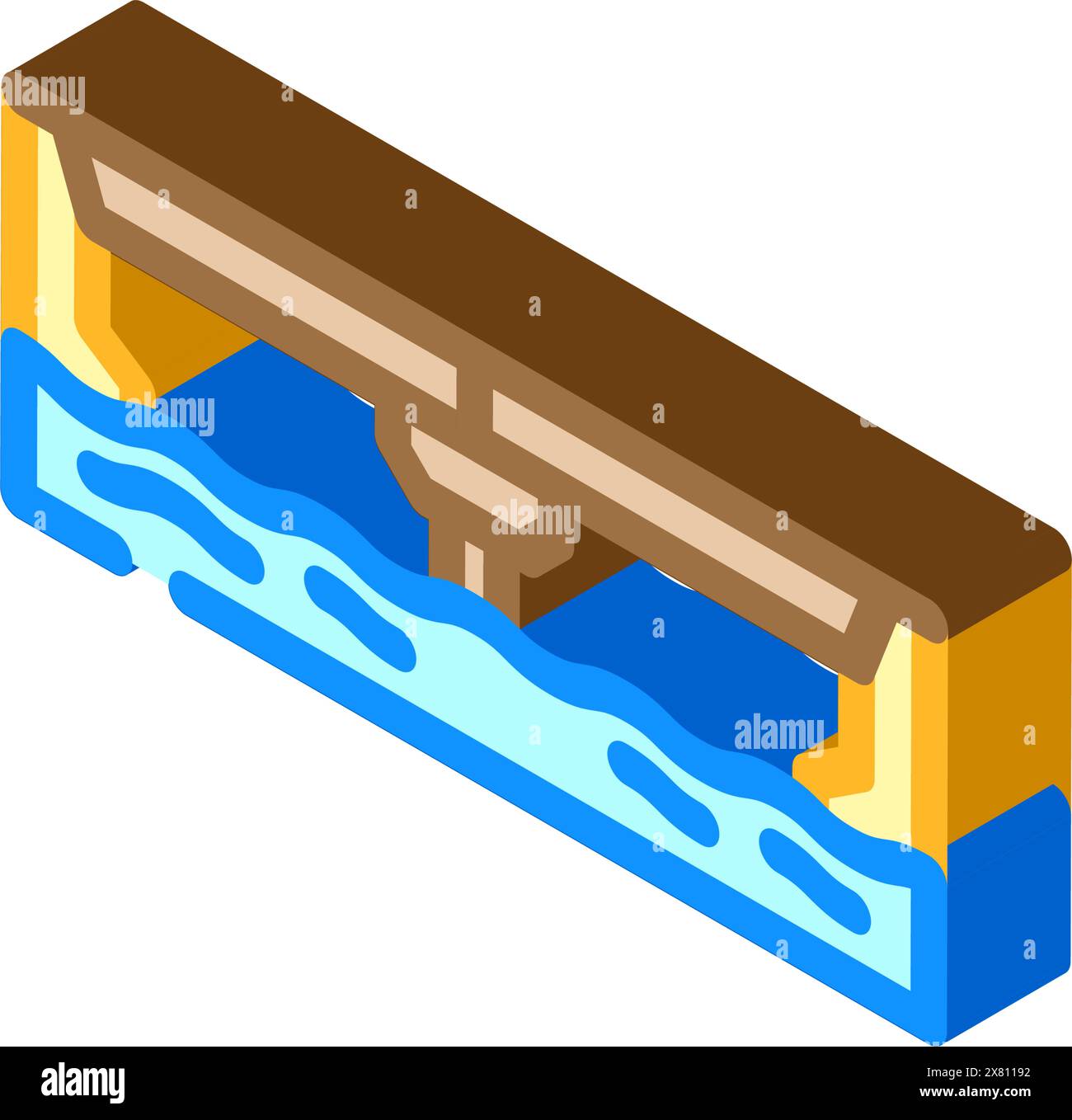 beam bridge isometric icon vector illustration Stock Vector Image & Art ...