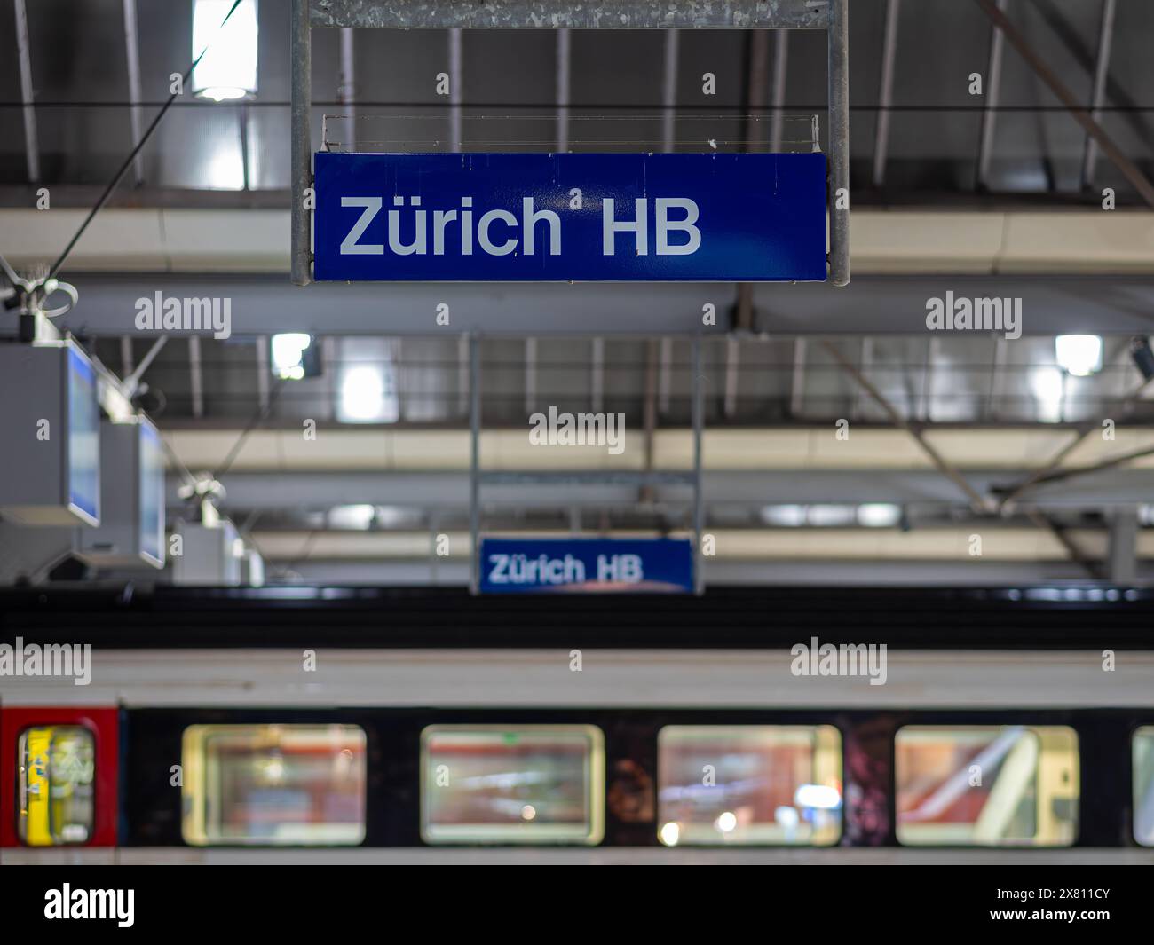 Zurich, Switzerland - May 16, 2024: Interior of Zurich HB train station ...