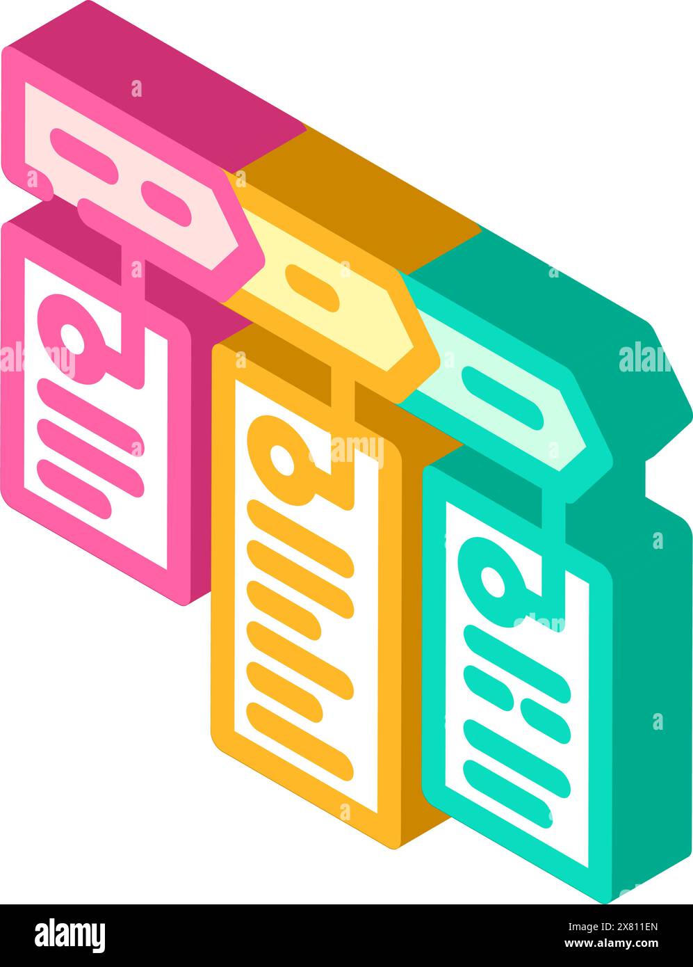 service delivery business process isometric icon vector illustration ...