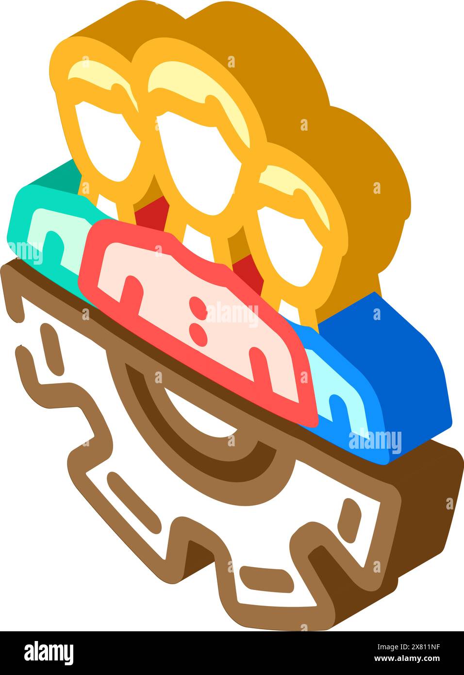 workforce planning business process isometric icon vector illustration ...