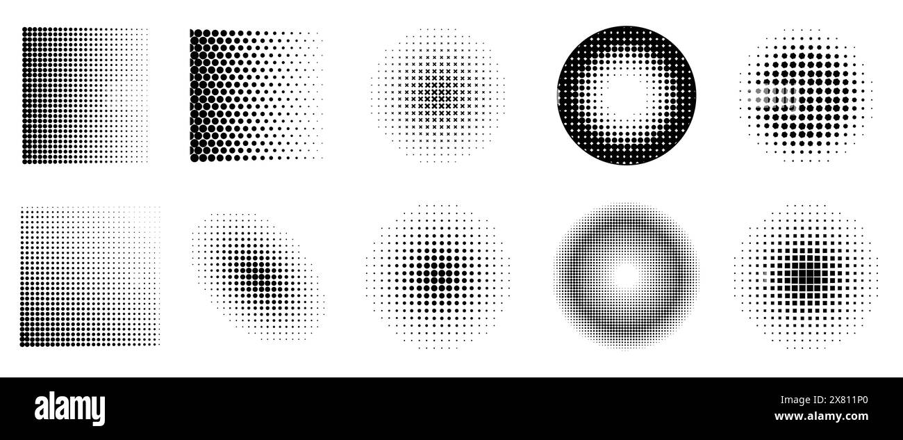 Halftone dot background. Dots textured round patterns. Circle dynamic ...
