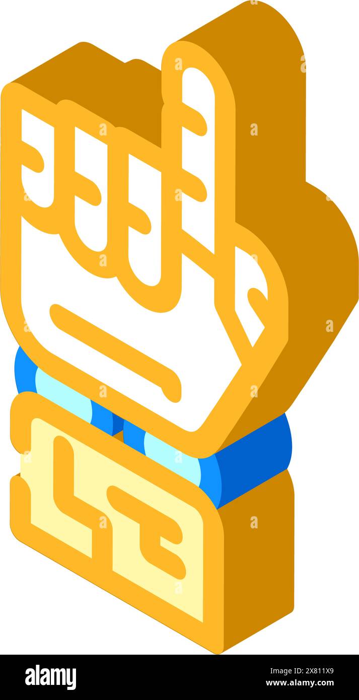 finger robot hand gesture isometric icon vector illustration Stock ...