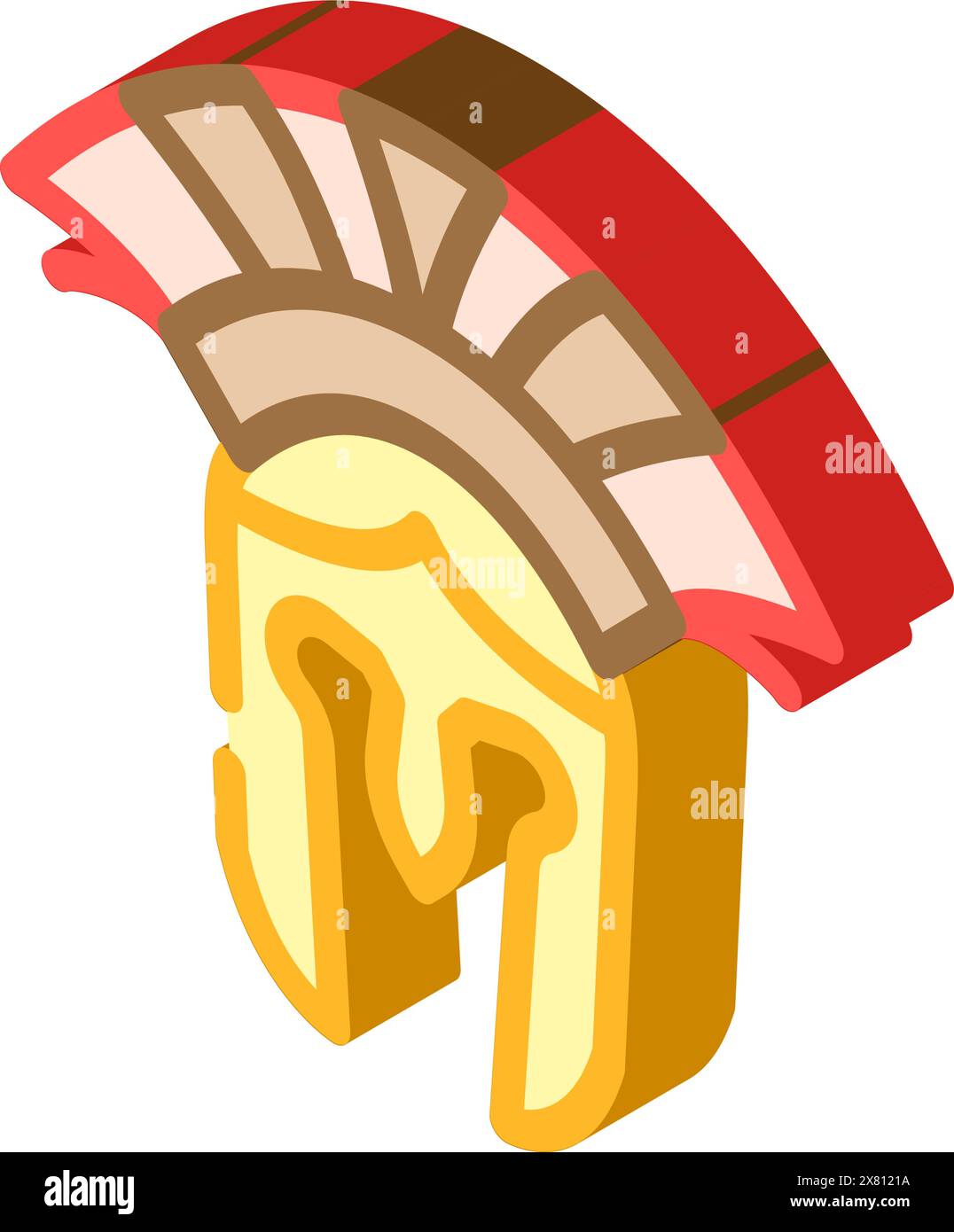 helmet ancient soldier isometric icon vector illustration Stock Vector ...