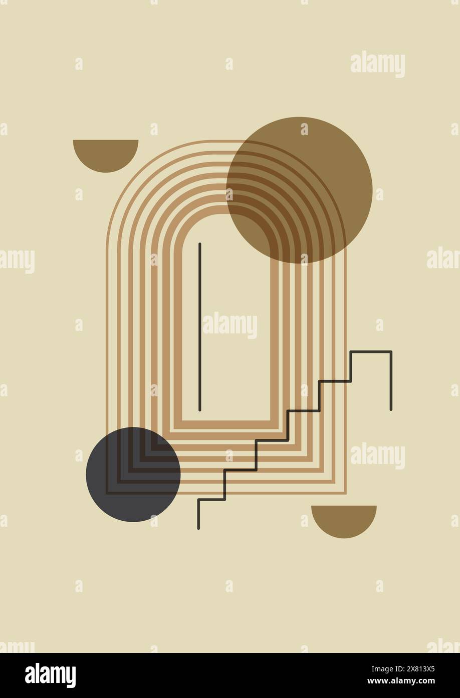 Minimalist aesthetic balancing shapes poster. Home decor wall prints ...