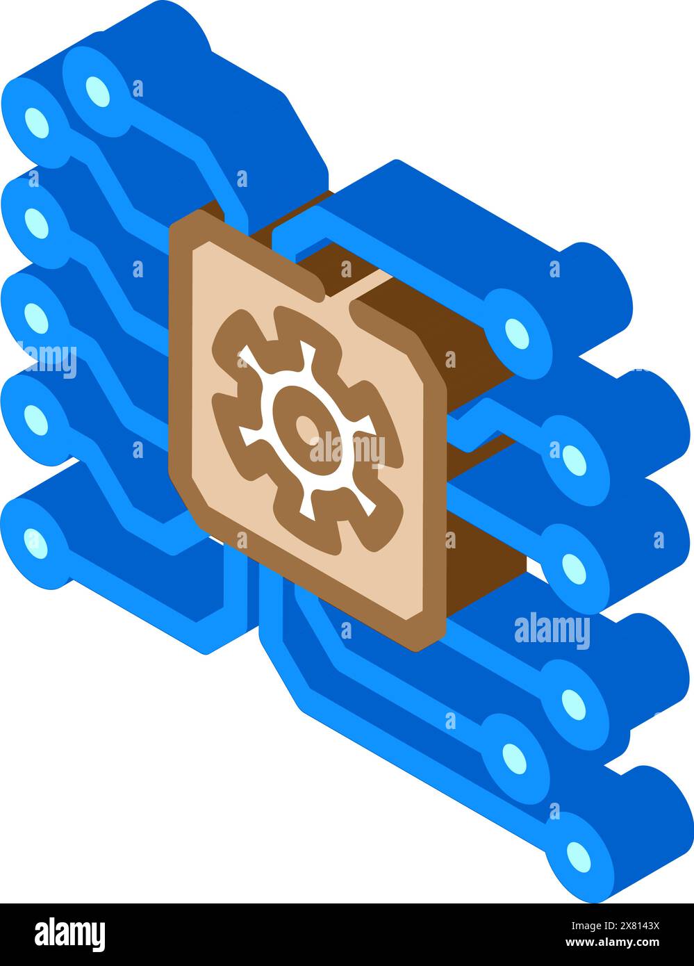 system integration analyst isometric icon vector illustration Stock ...