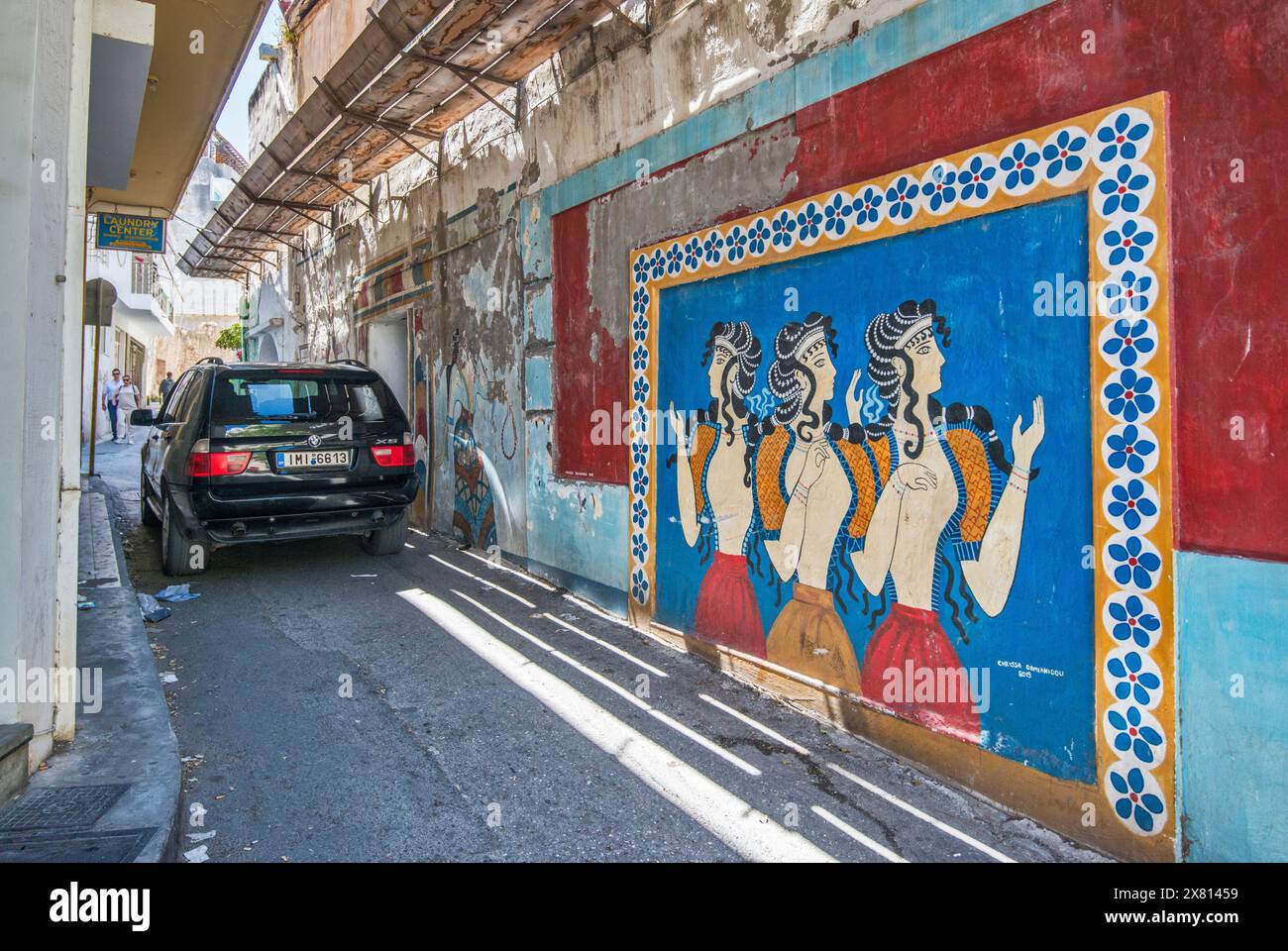 Ladies in Blue fresco, inspired by original displayed at Heraklion ...