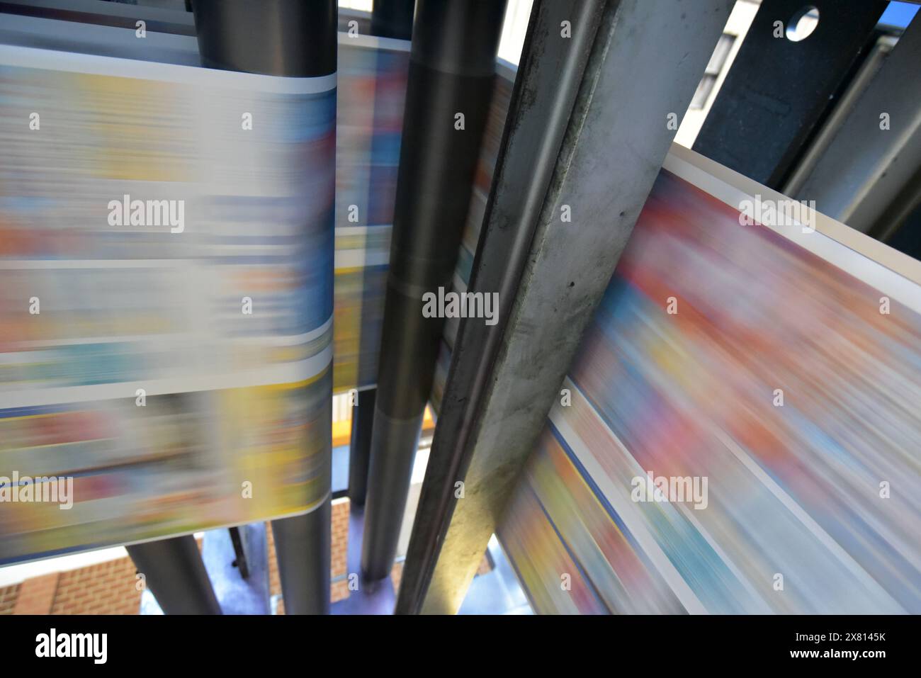 roll offset print machine in a large print shop for production of ...