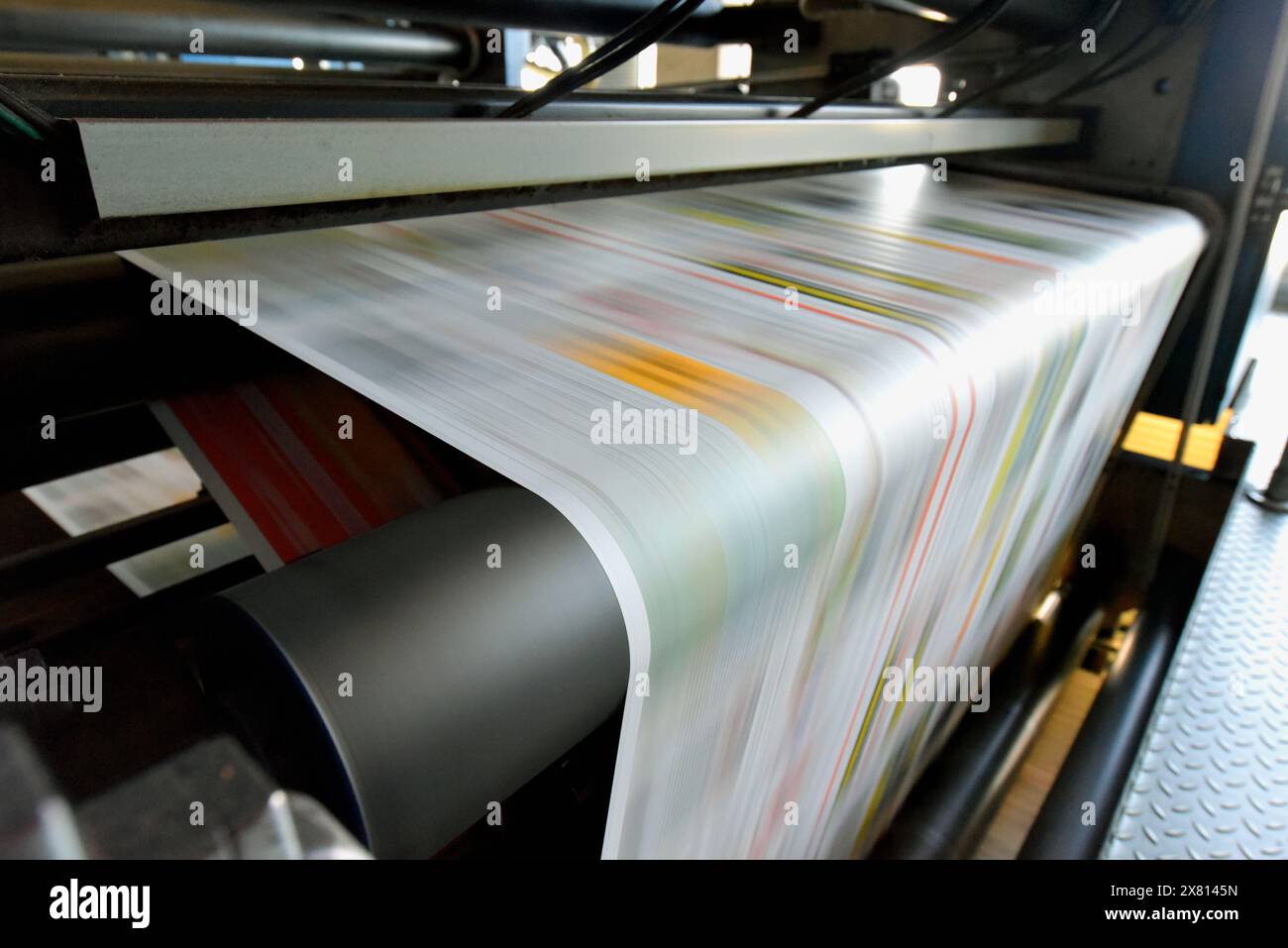 roll offset print machine in a large print shop for production of ...