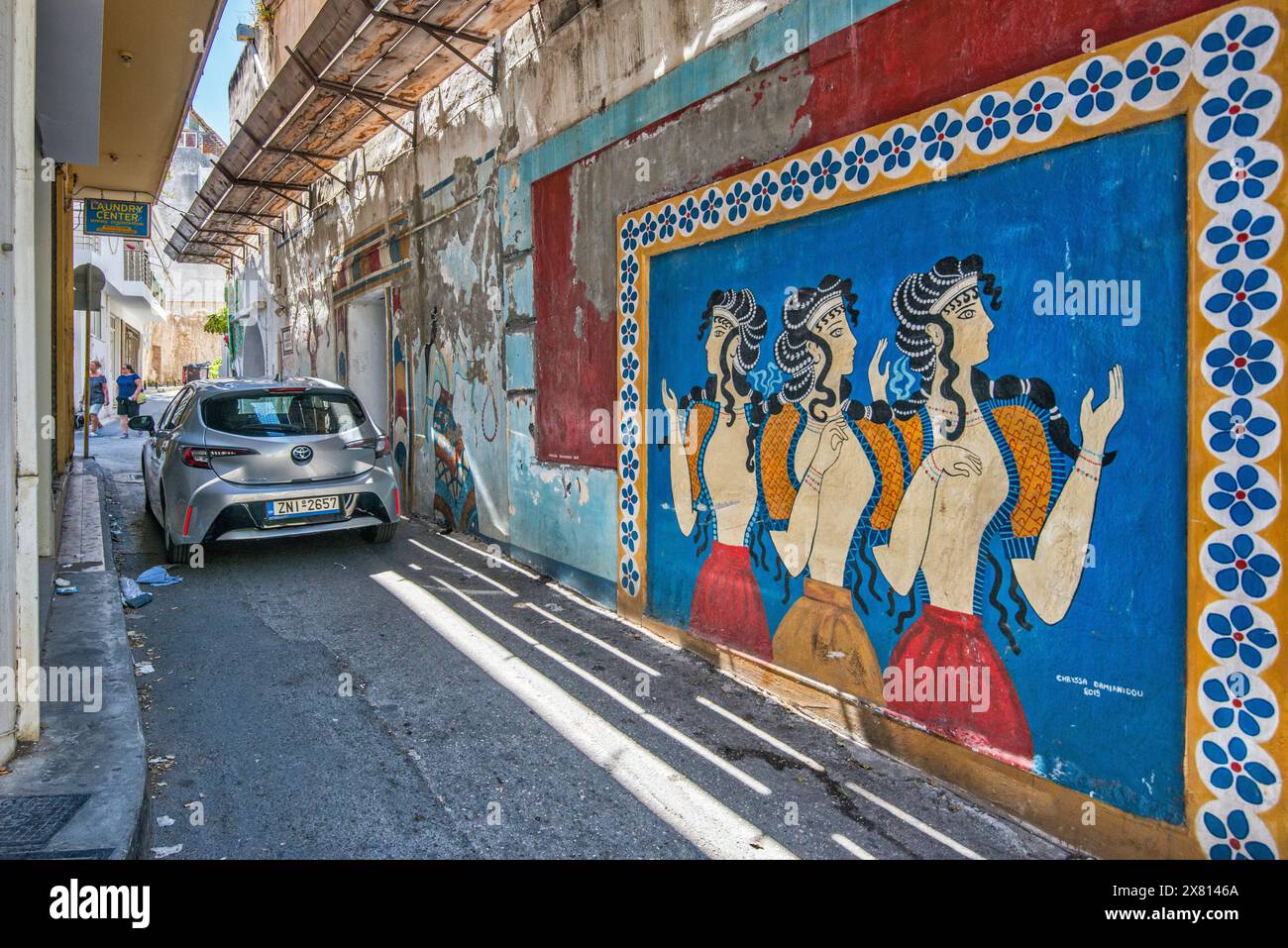Ladies in Blue fresco, inspired by original displayed at Heraklion ...