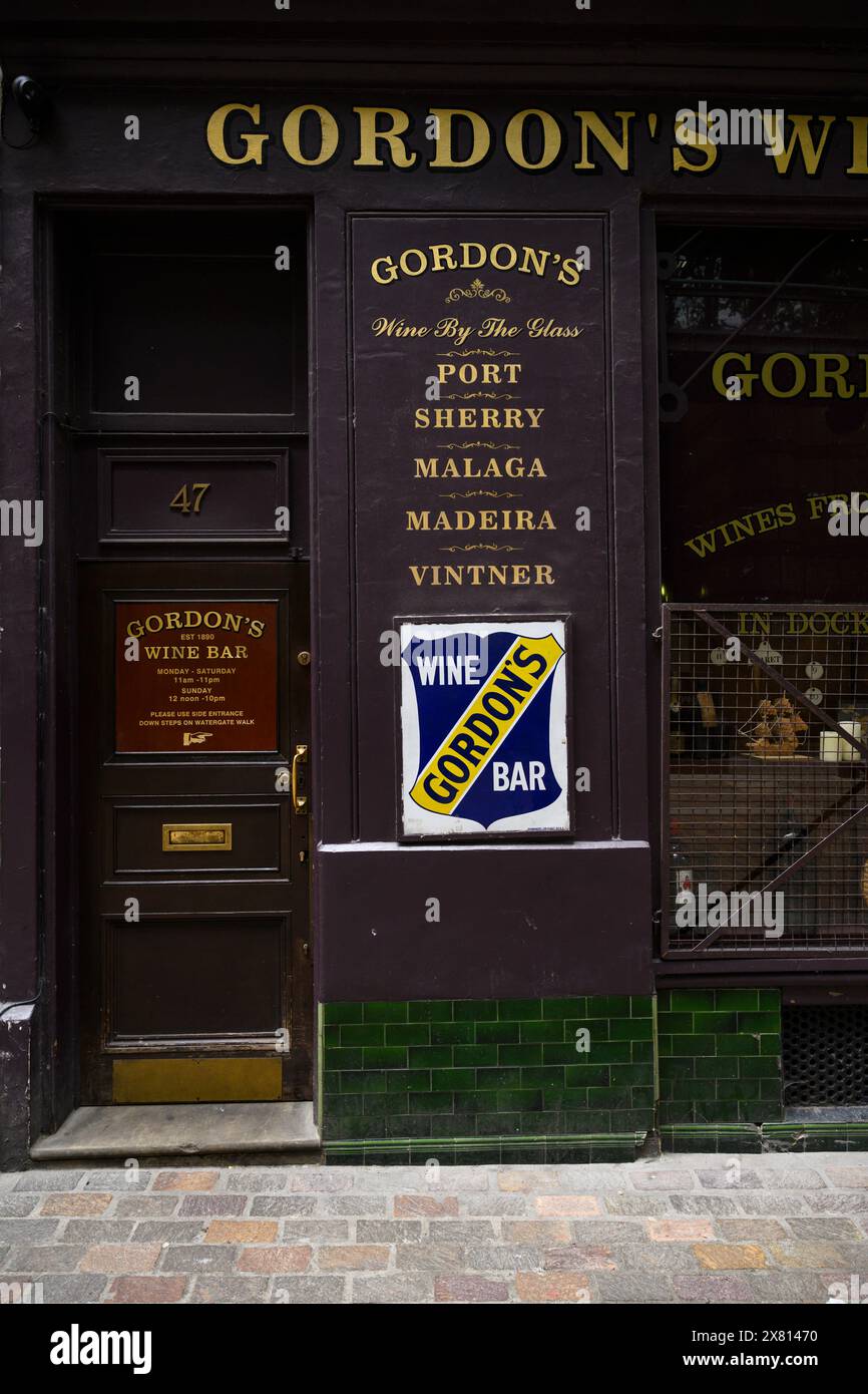 Gordon’s Wine Bar, known as the oldest wine bar in London, was ...