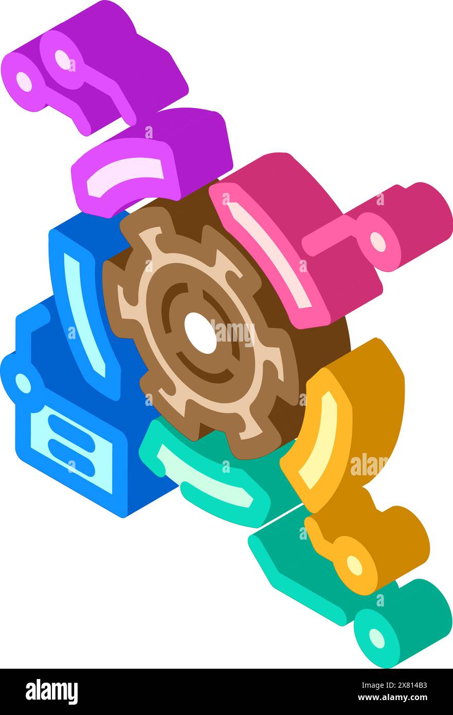 change management analyst isometric icon vector illustration Stock ...