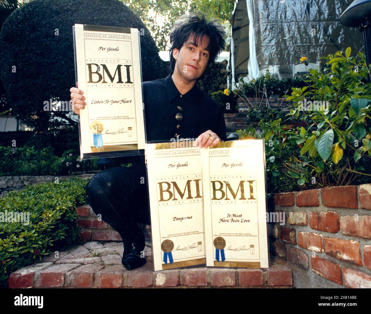 PER GESSLE artist Roxette with awards in US Stock Photo - Alamy
