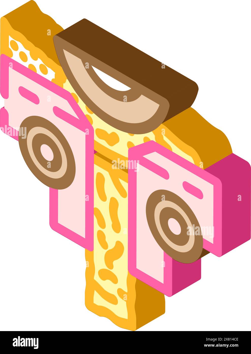 pressing wood pellets isometric icon vector illustration Stock Vector ...