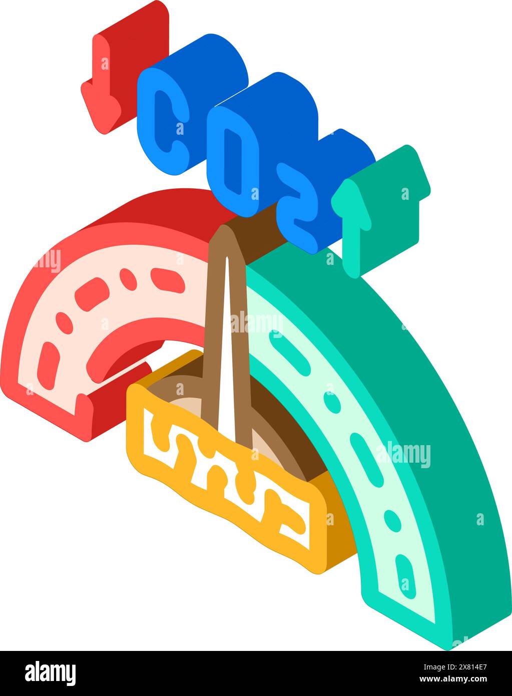 carbon neutral wood pellets isometric icon vector illustration Stock ...
