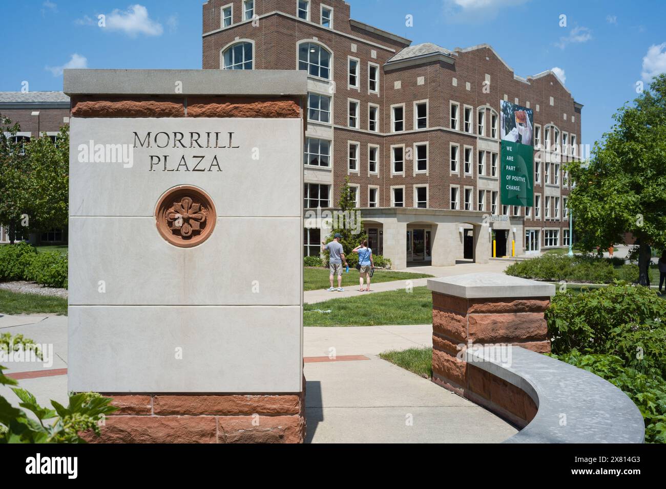 Morrill Plaza on the campus of Michigan State University, East Lansing ...