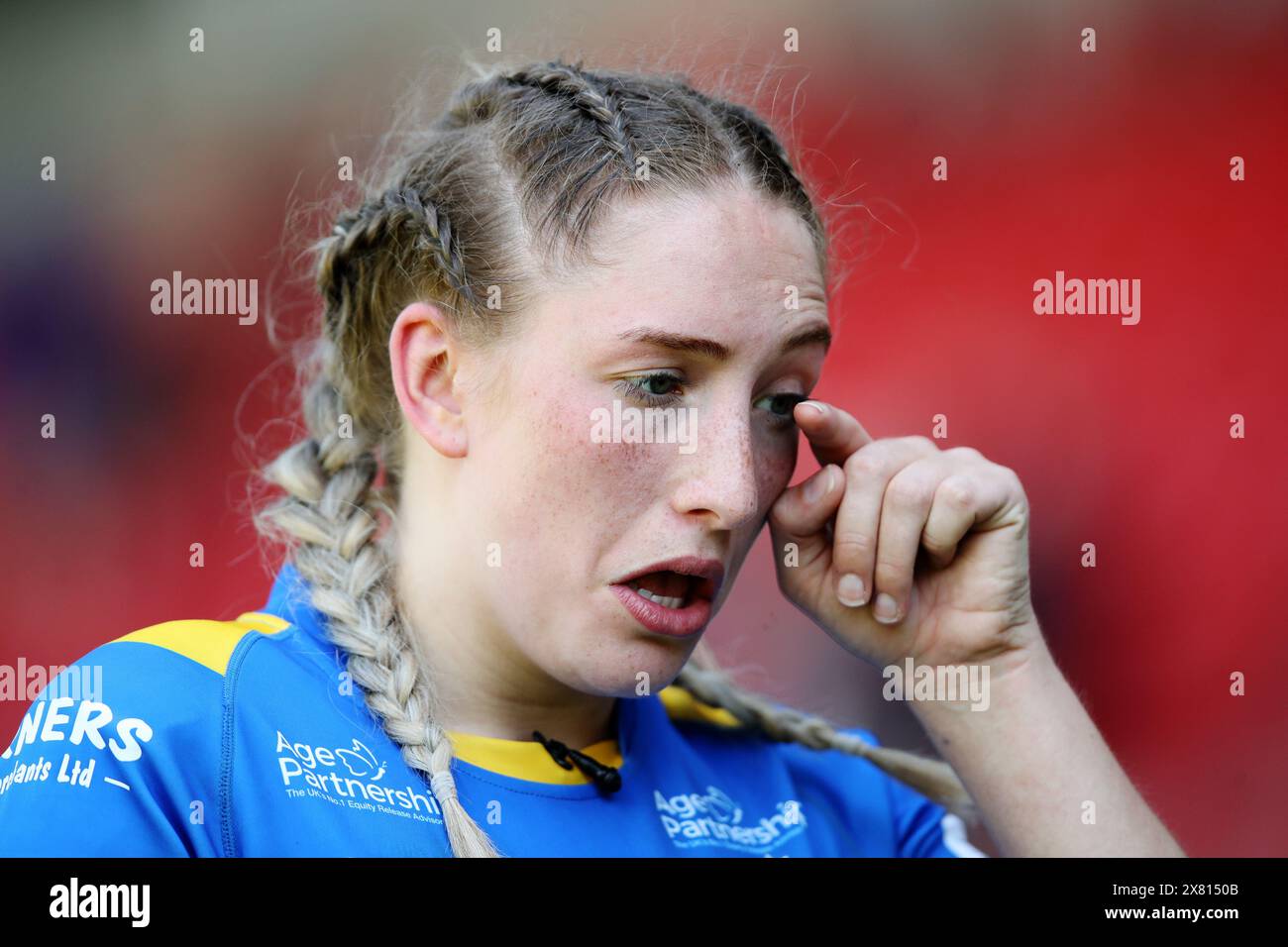 Leeds Rhinos' Caitlin Beevers following the Betfred Women's Challenge ...