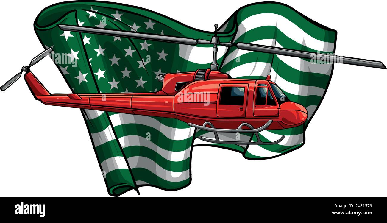 colored military helicopter flying vector illustration design Stock ...