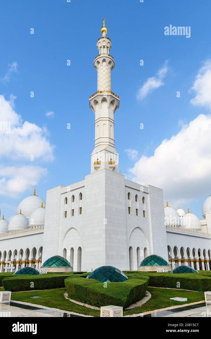 Sheikh Zayed Grand Mosque in Abu Dhabi projects an ethereal beauty. The ...