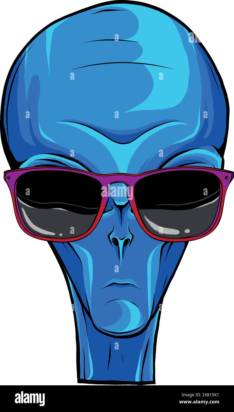 Alien head. vector illustration design of extraterrestrial humanoid ...